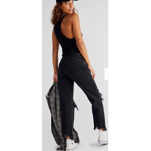 Free People | Jeans | Free People Maggie Mid Rise Straight Leg Jeans ...